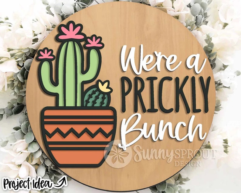 Cactus Door Hanger Diy | Door Hanger Diy | Door Hanger Kit | Paint Kit ...