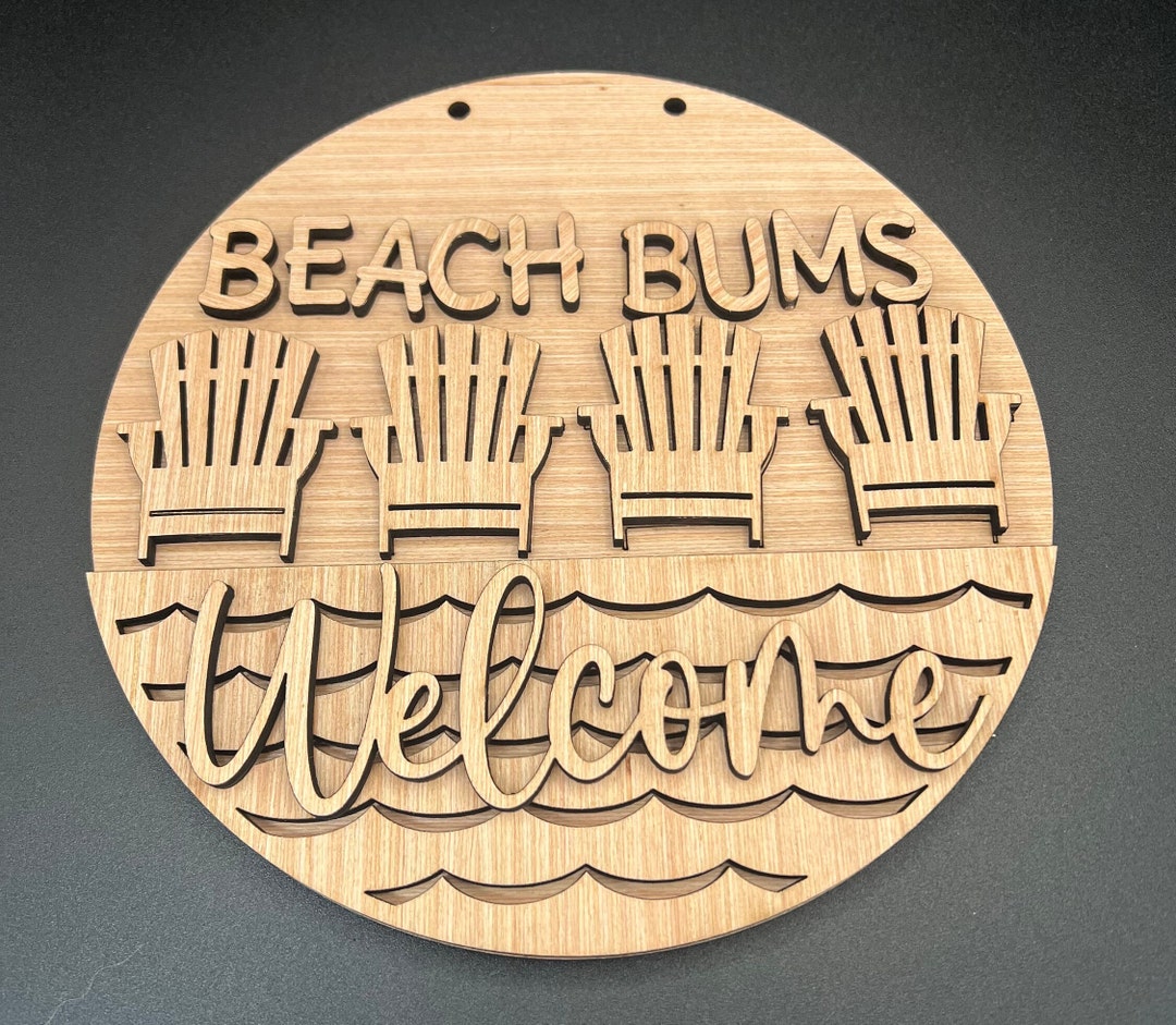 Beach Bums Door Hanger Diy | Door Hanger Diy | Door Hanger Kit | Paint ...