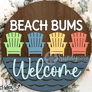 Beach Bums Door Hanger Diy | Door Hanger Diy | Door Hanger Kit | Paint ...