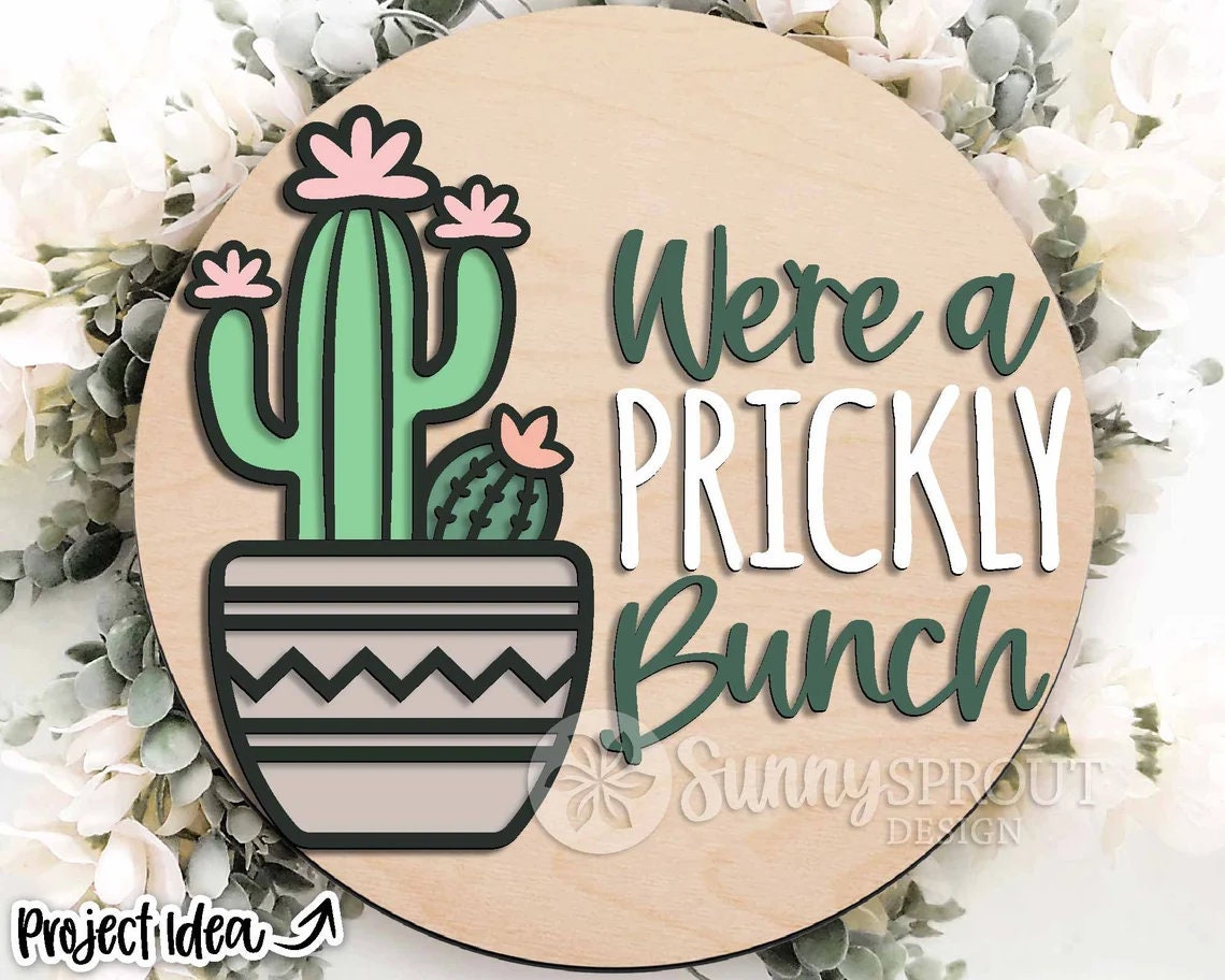Cactus Door Hanger Diy | Door Hanger Diy | Door Hanger Kit | Paint Kit ...
