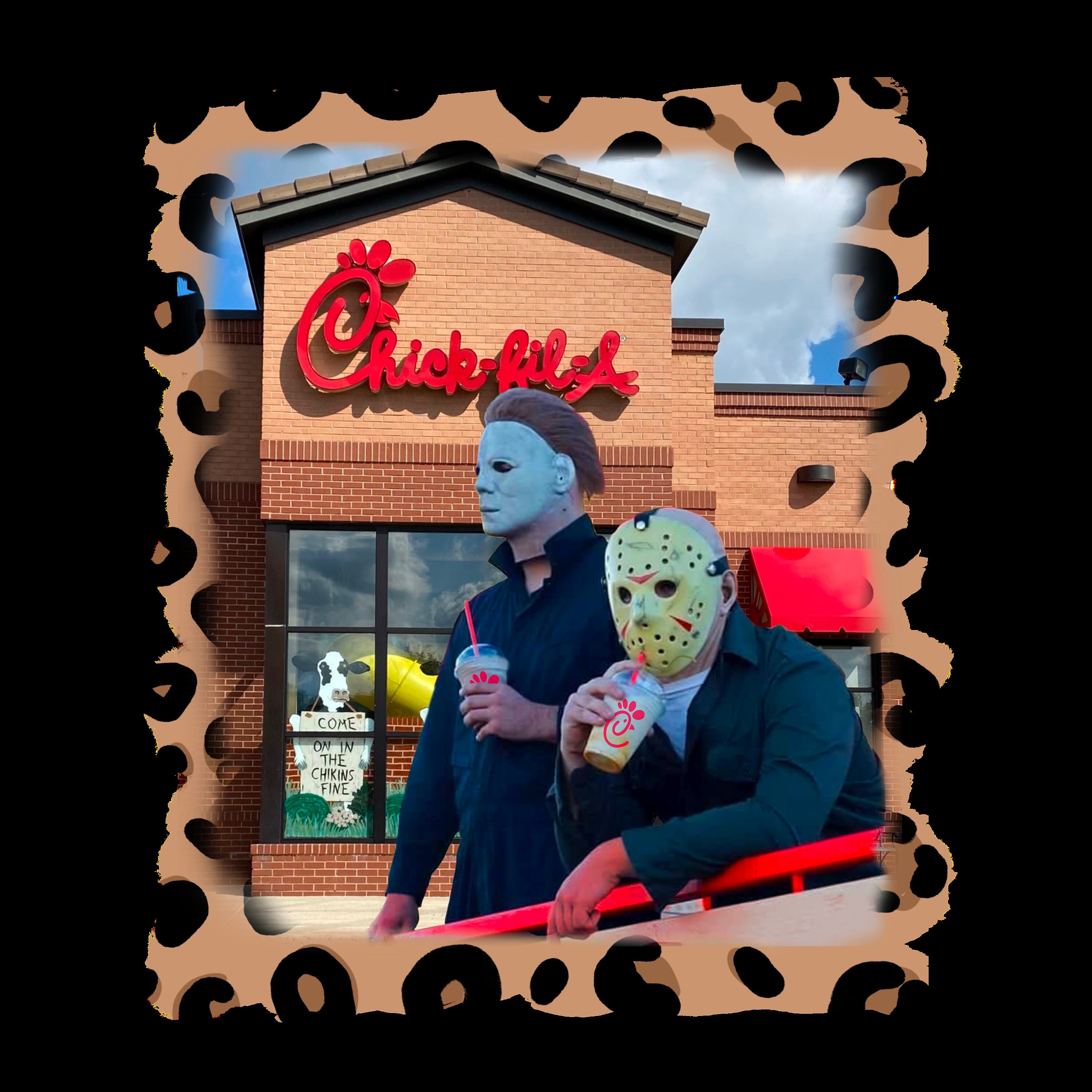 Jason and Michael Chicken Transfer - Etsy