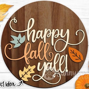 Happy Fall Y'all Door Hanger Diy | Door Hanger Diy | Door Hanger Kit ...