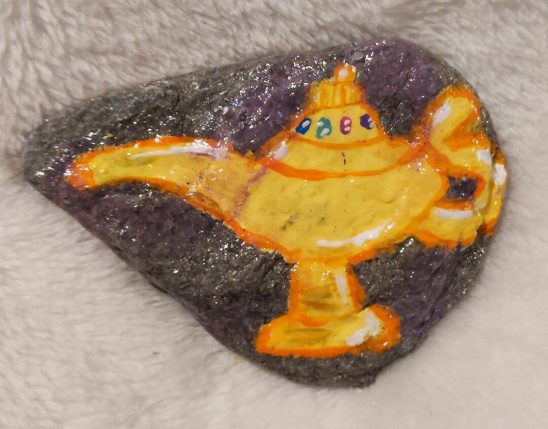 Magic Lamp Painted Rock - Etsy