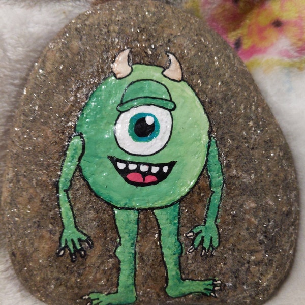 Monster Painted Rock - Etsy
