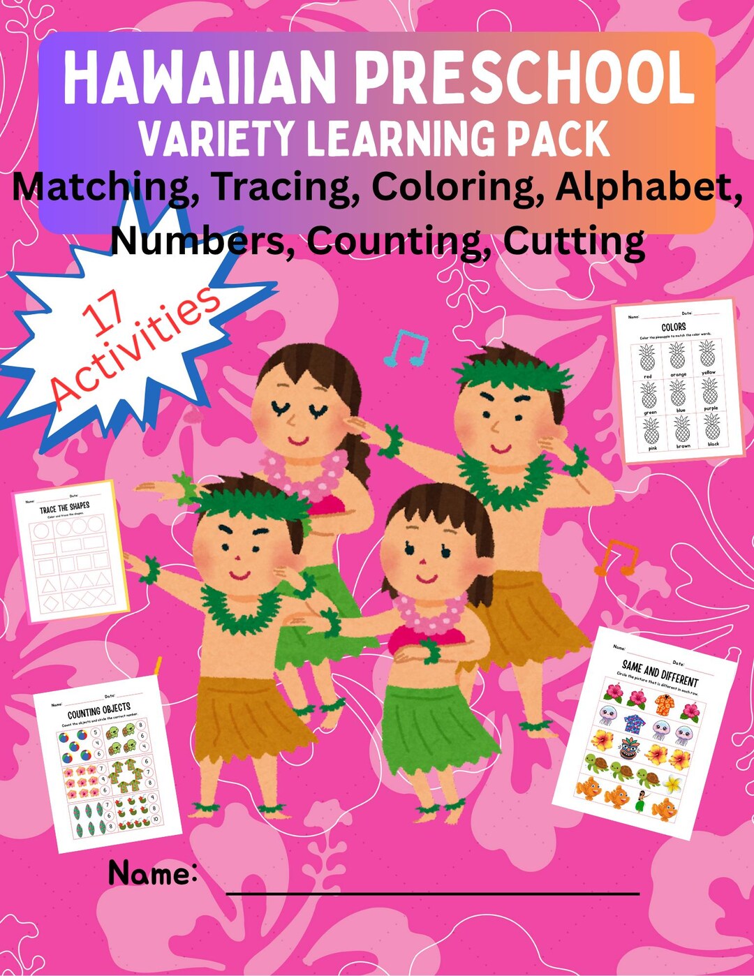 Hawaiian Autism Learning Worksheets | Special Needs Printable ...