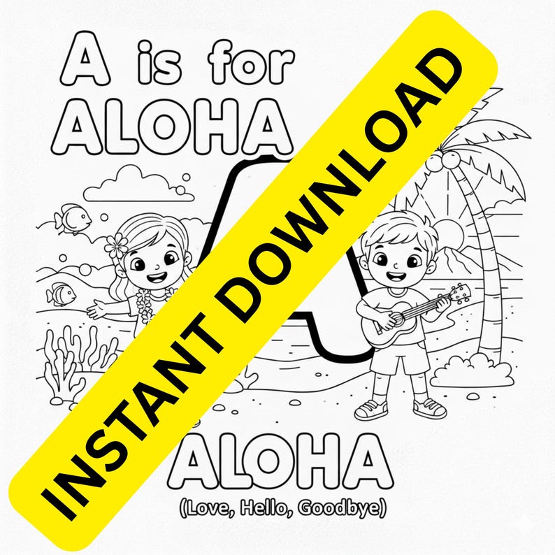 Hawaiian Alphabet Pdf Digital Download Printable Worksheet Educational ...