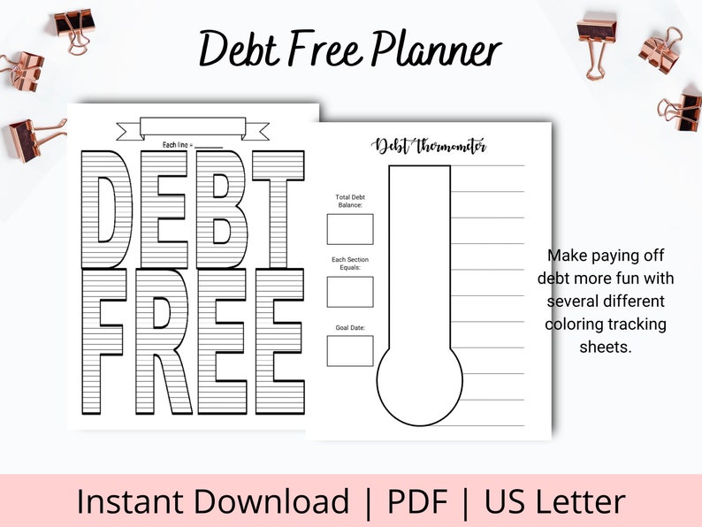 Debt Free Planner - Debt Payoff Printable - Debt Free Tracker - Debt ...