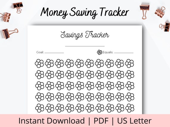 Printable Savings Challenge Easy Savings Challenge Cute - Etsy