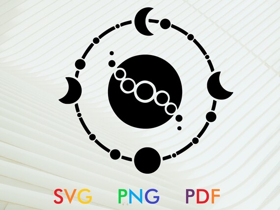 Moon Phase Svg Moon Phase Png Moon Phase Pdf - Etsy