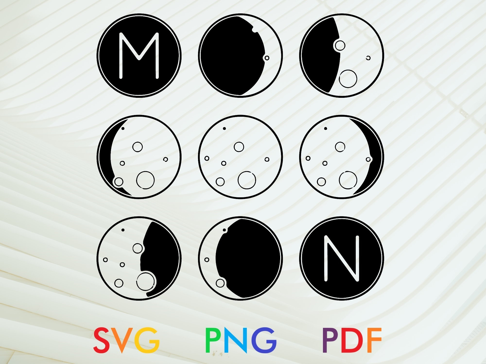 Moons Svg, Moons Pdf, Moon Svg, Moon Pdf, Moon Phase Svg, Moon Phase ...