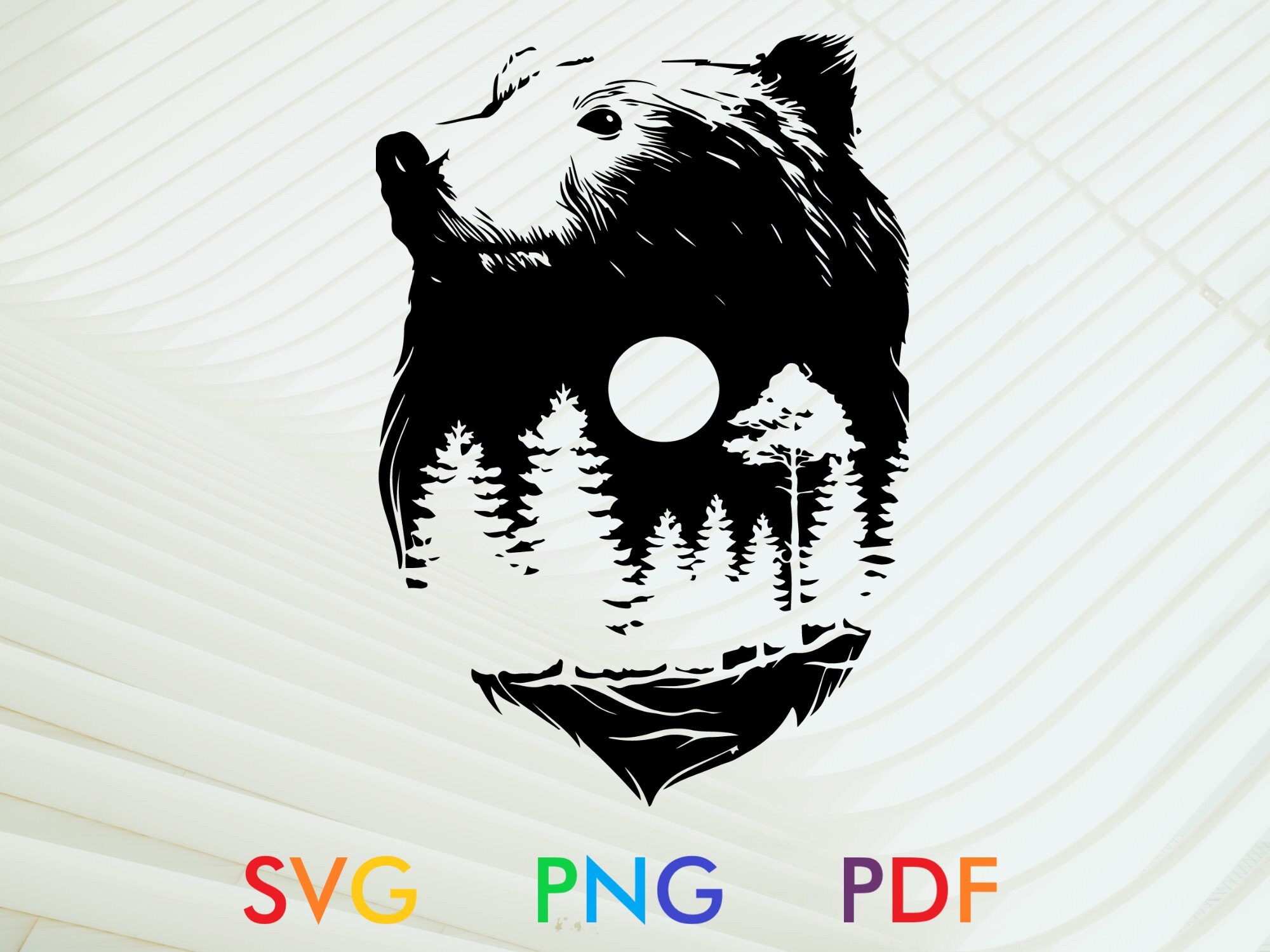 Bear Svg, Bear Png, Bear Svg for Cricut, Bear Svg Laser, Bear With ...
