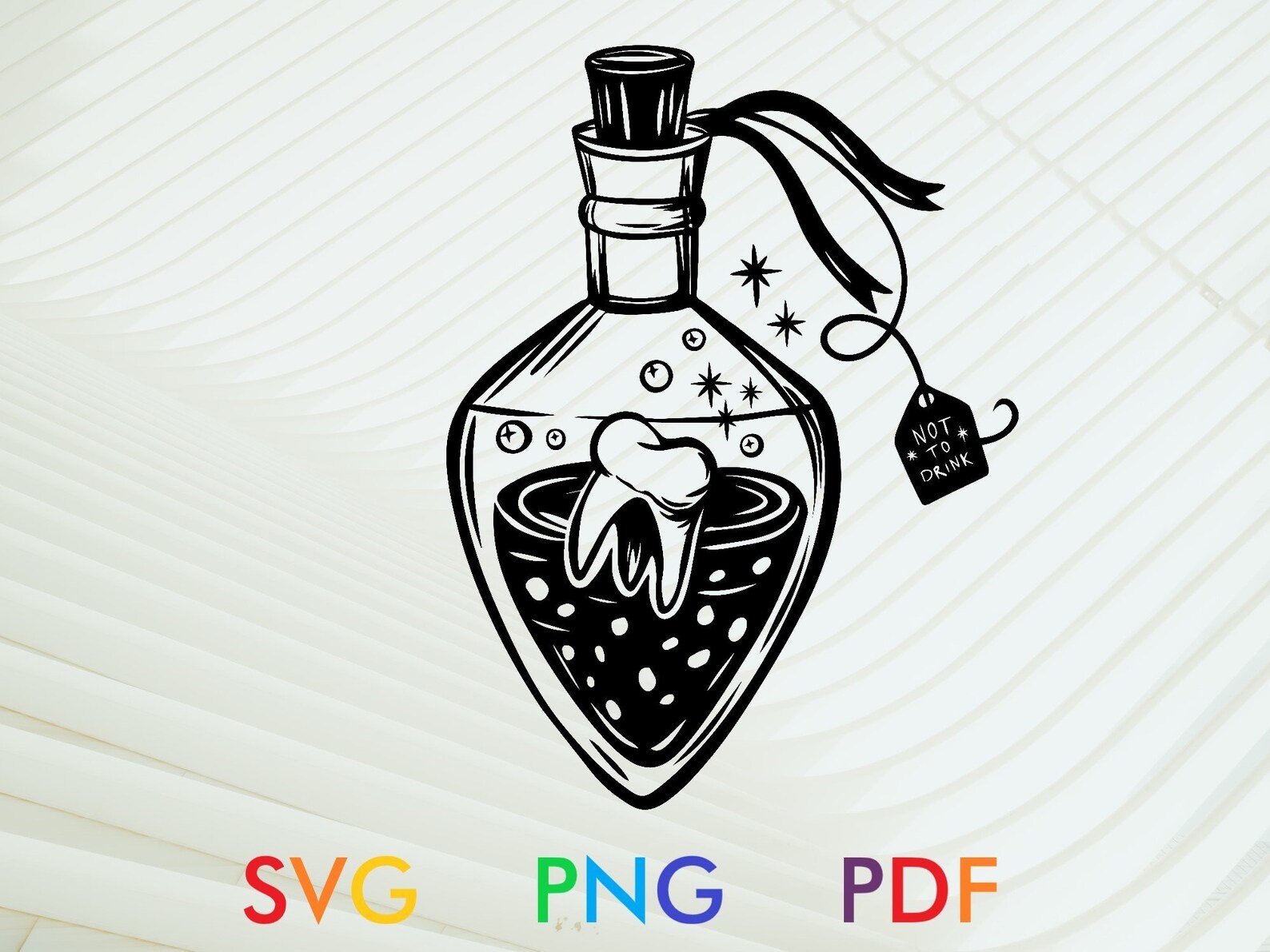 Tattoo Design Png, Tattoo Design Svg, Bottle With Tooth Svg, Bottle ...