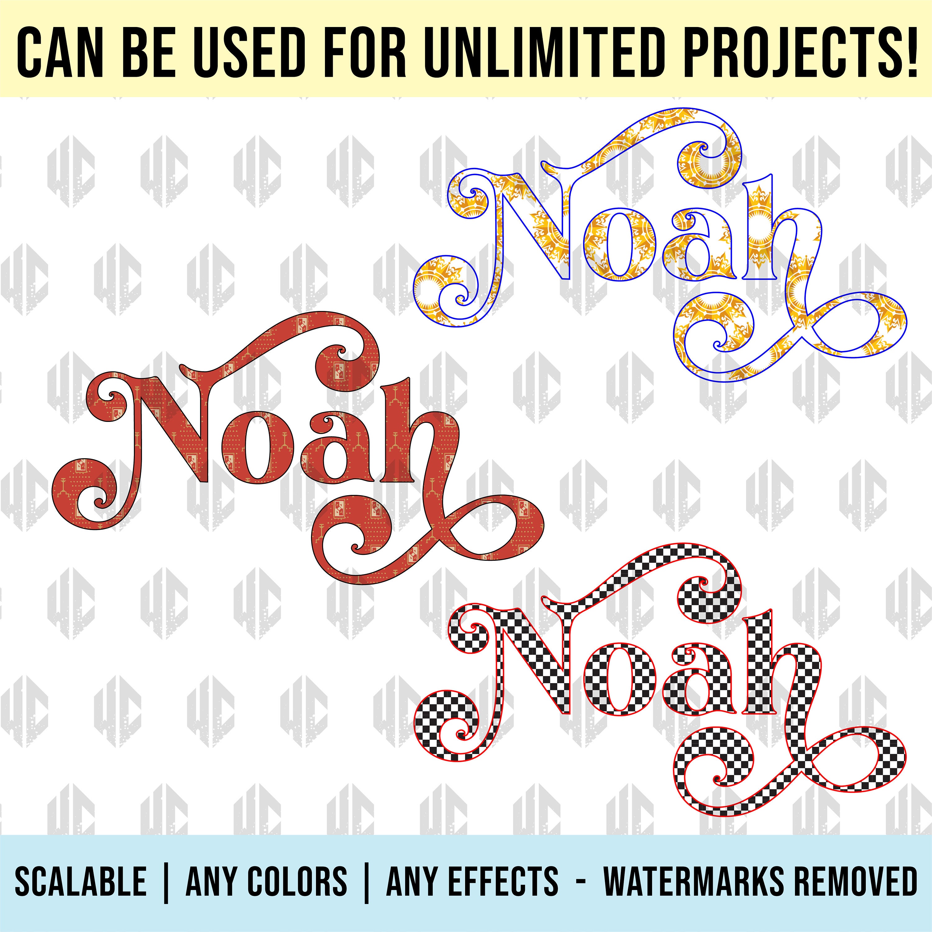 Noah Boy Baby Infant Name SVG Dxf Vector Diy Image Cut File Vinyl ...