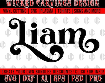 Liam Name Wall Art - Etsy