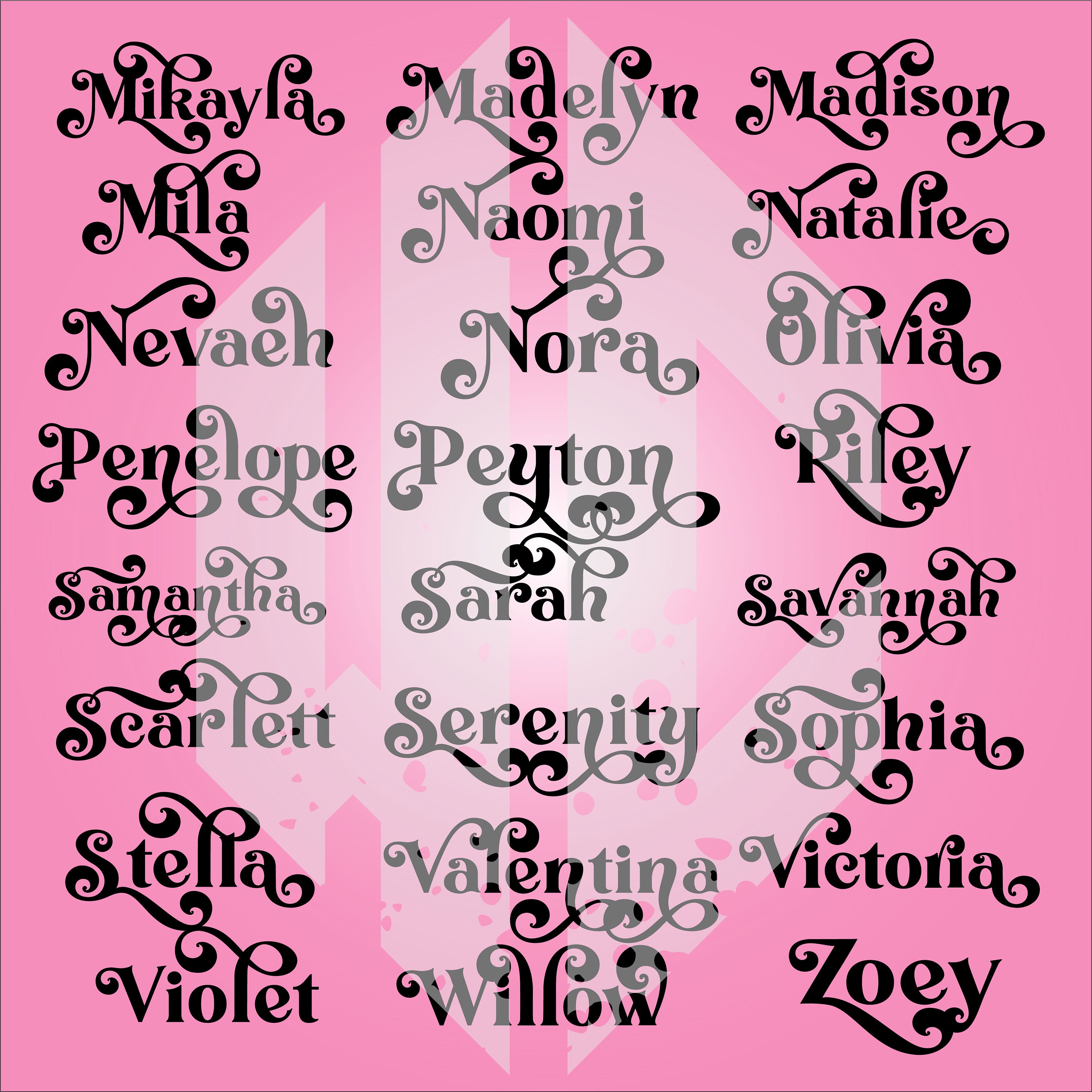 Mega Pack Girl Boy Baby Infant Name SVG Dxf Vector Diy Image Cut Vinyl ...