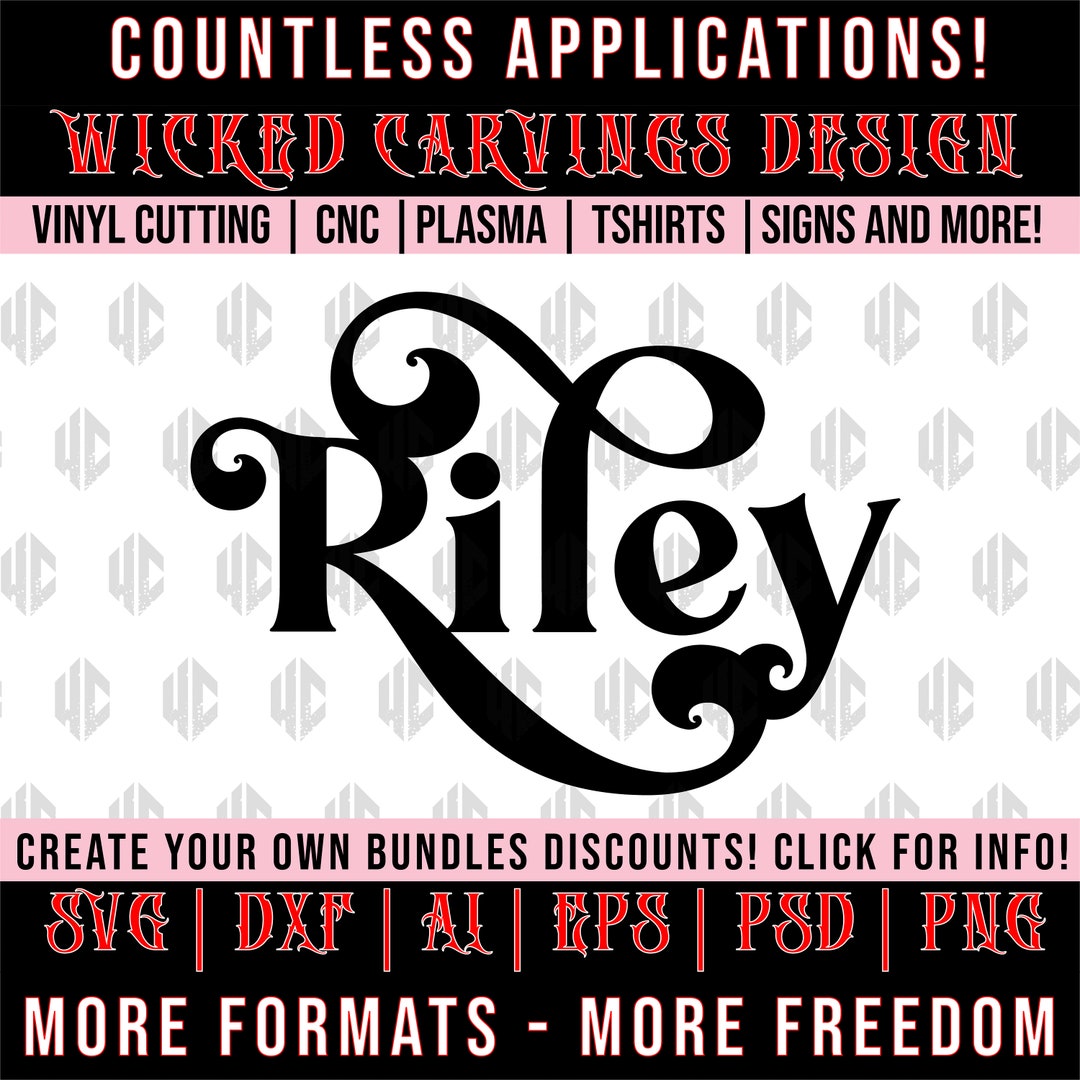 Riley Girl Baby Infant Name SVG Dxf Vector Diy Image Cut File Vinyl ...