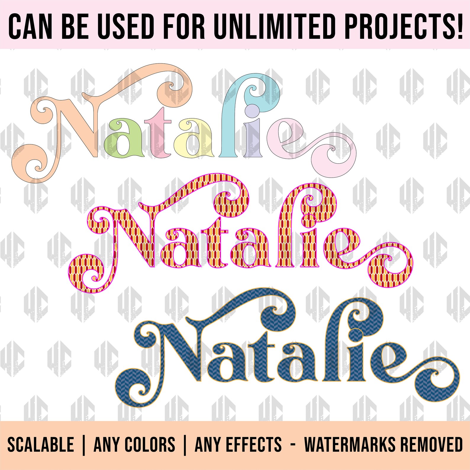 Natalie Girl Baby Infant Name SVG Dxf Vector Diy Image Cut File Vinyl ...