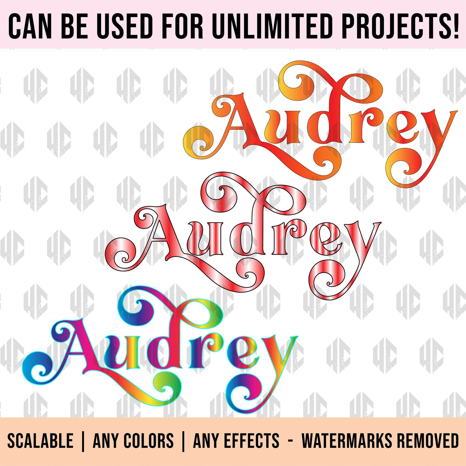 Audrey Girl Baby Infant Name SVG Dxf Vector Diy Image Cut File Vinyl ...