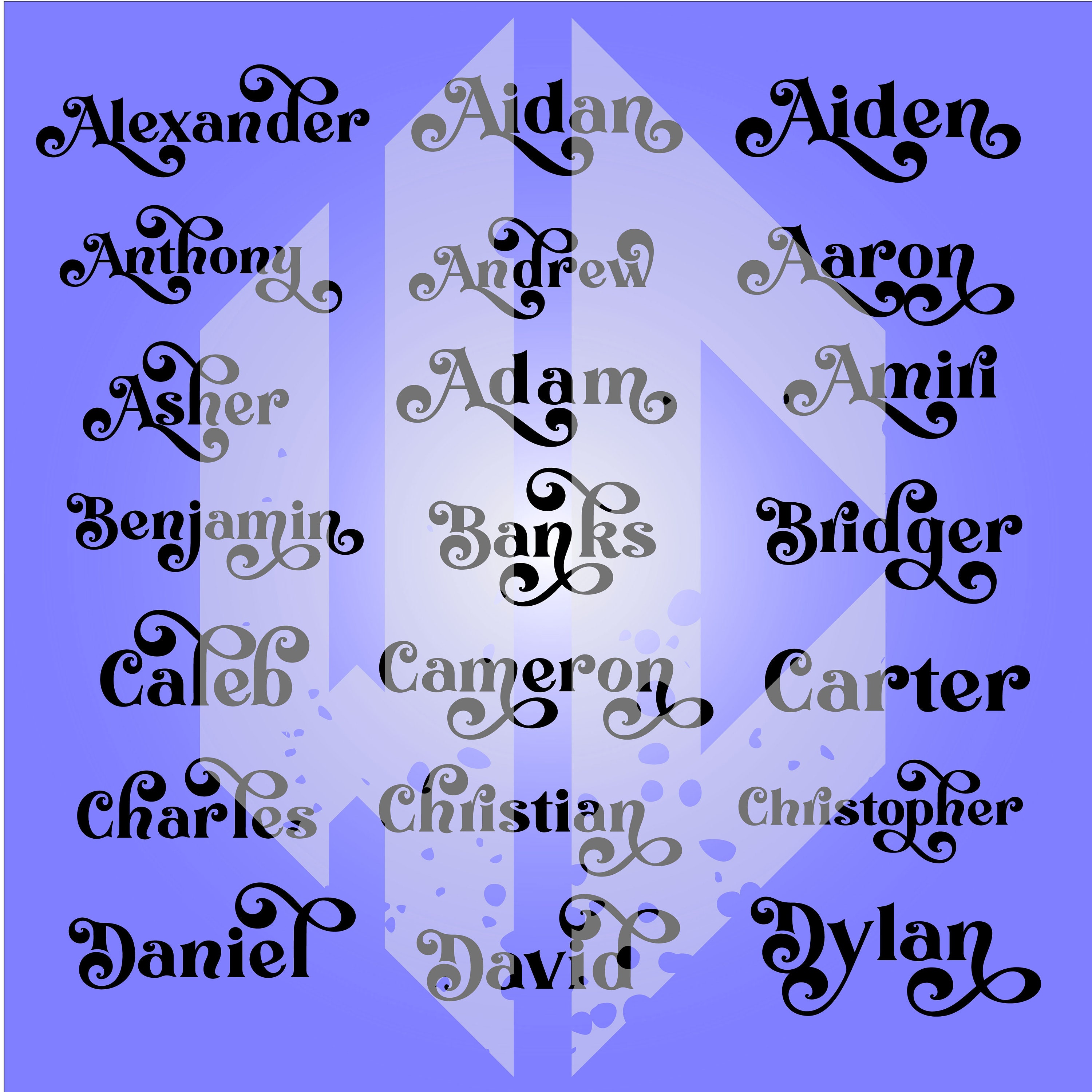 Mega Pack Girl Boy Baby Infant Name SVG Dxf Vector Diy Image Cut Vinyl ...