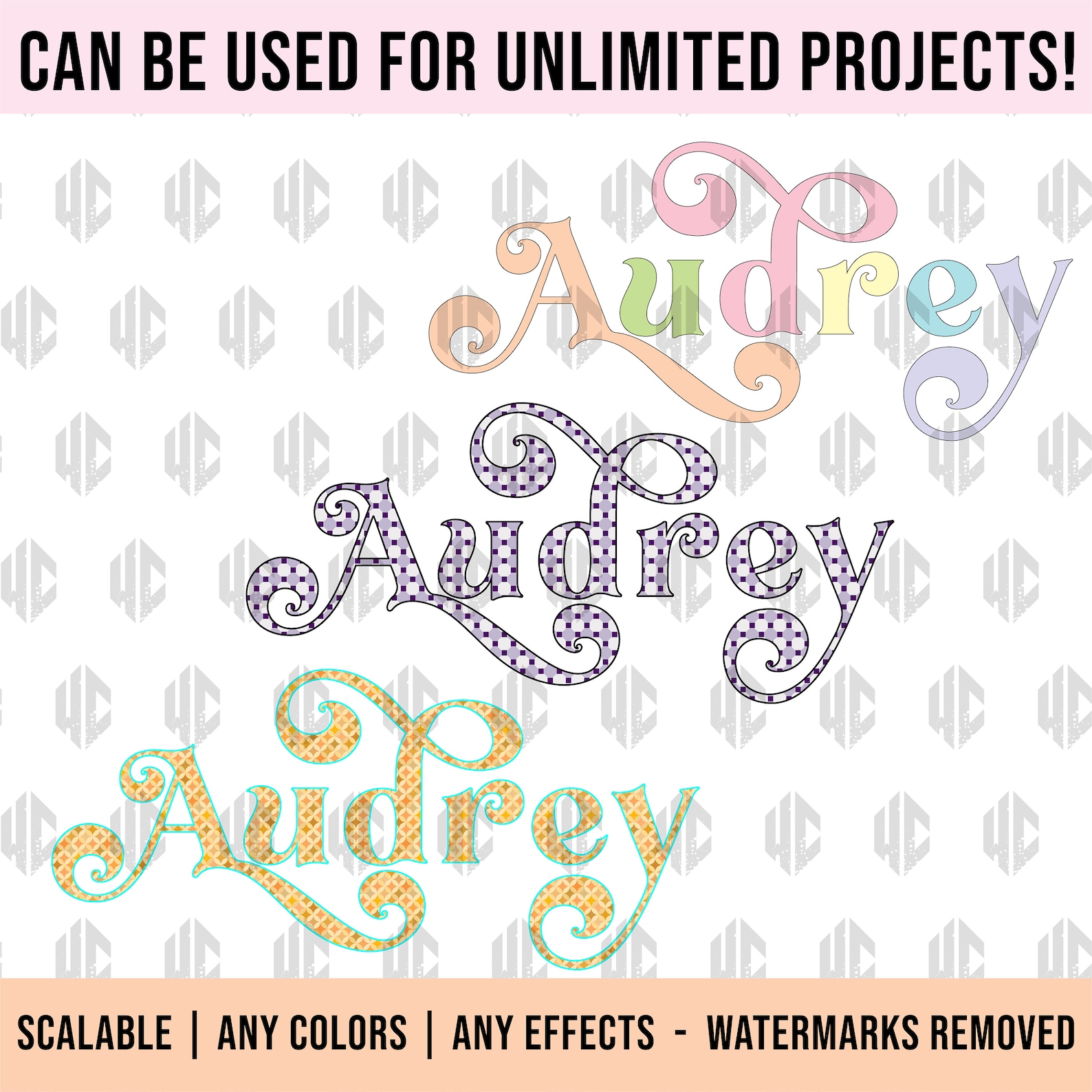 Audrey Girl Baby Infant Name SVG Dxf Vector Diy Image Cut File Vinyl ...