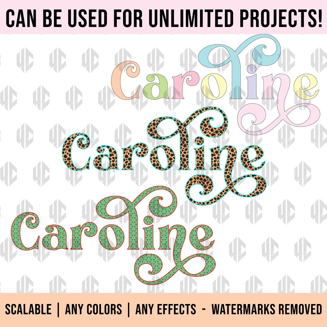 Caroline Girl Baby Infant Name SVG Dxf Vector Diy Image Cut File Vinyl ...