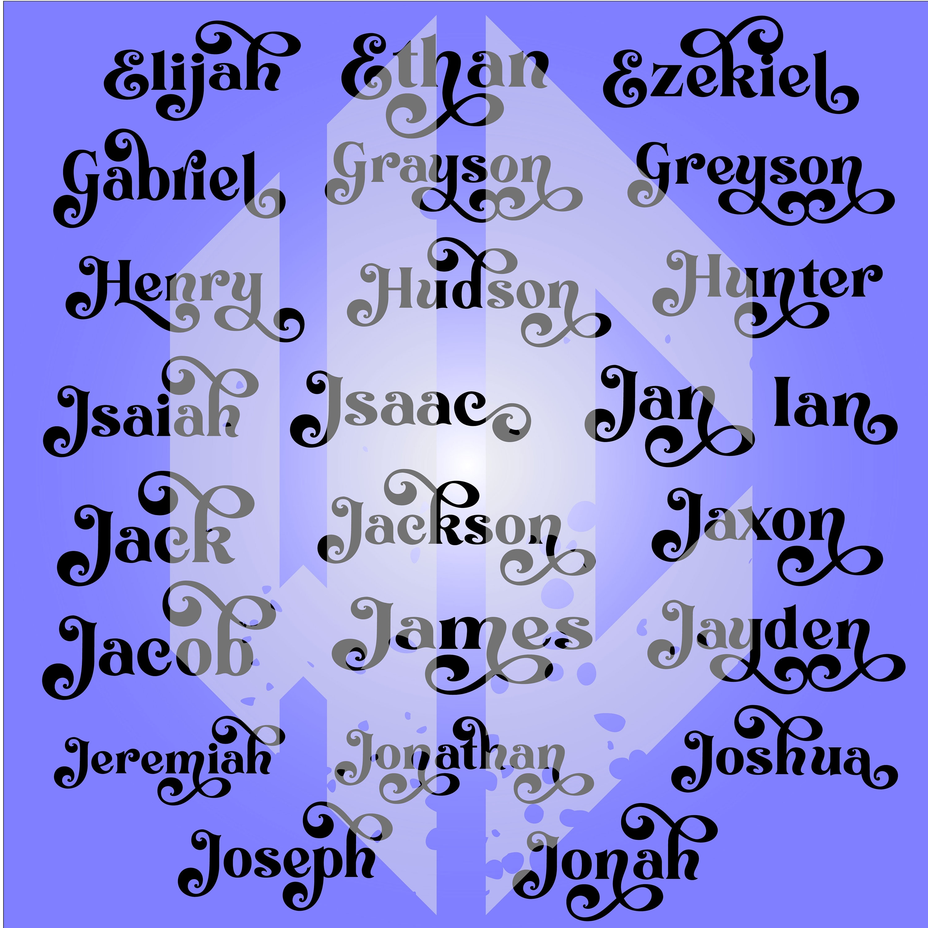 Mega Pack Girl Boy Baby Infant Name SVG Dxf Vector Diy Image Cut Vinyl ...