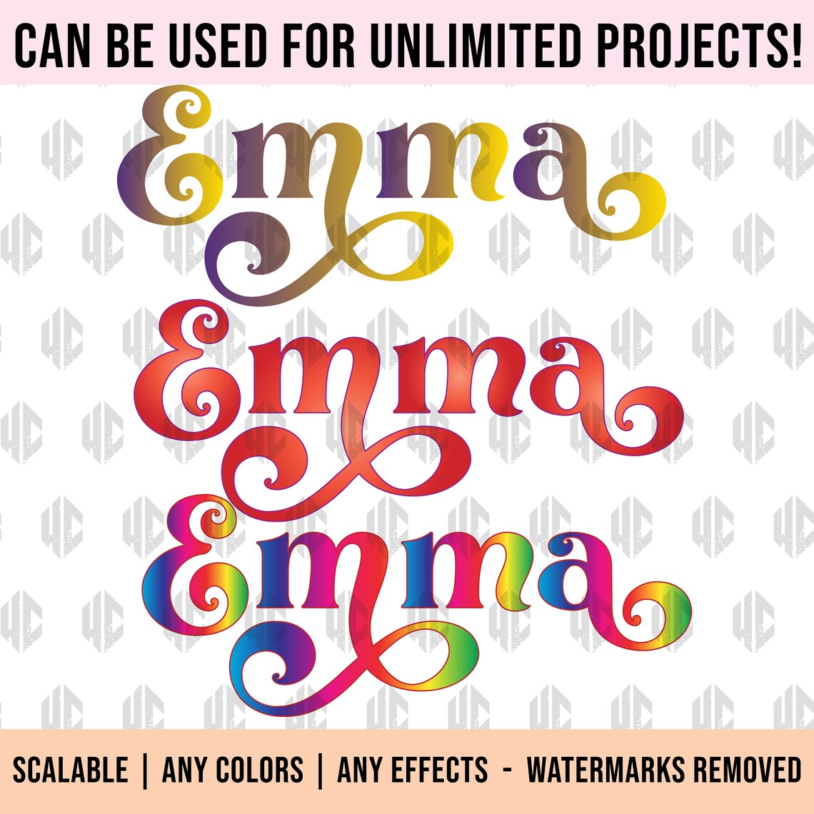 Emma Girl Baby Infant Name SVG Dxf Vector Diy Image Cut File Vinyl ...