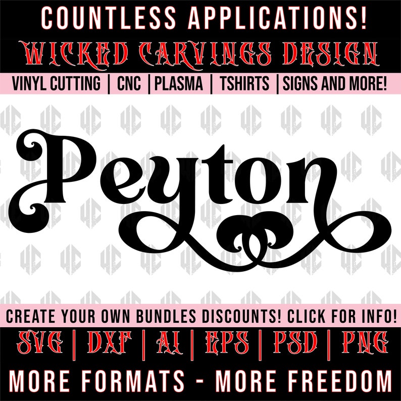 Peyton Girl Baby Infant Name SVG Dxf Vector Diy Image Cut File Vinyl ...