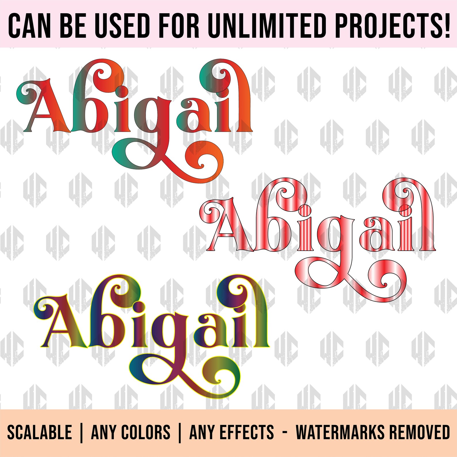 Abigail Girl Baby Infant Name SVG Dxf Vector Diy Image Cut File Vinyl ...