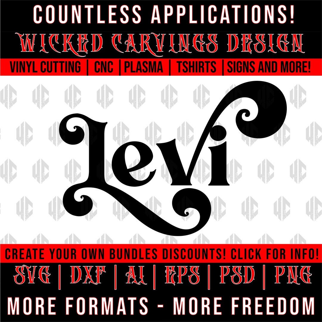 Levi Boy Baby Infant Name SVG Dxf Vector Diy Image Cut File Vinyl ...