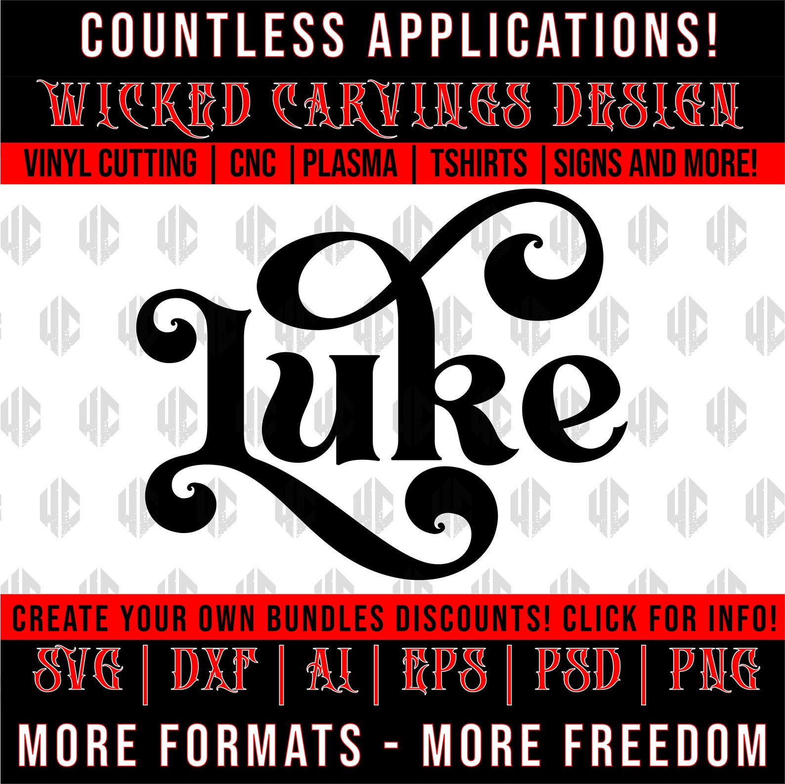 Luke Boy Baby Infant Name SVG Dxf Vector Diy Image Cut File Vinyl ...