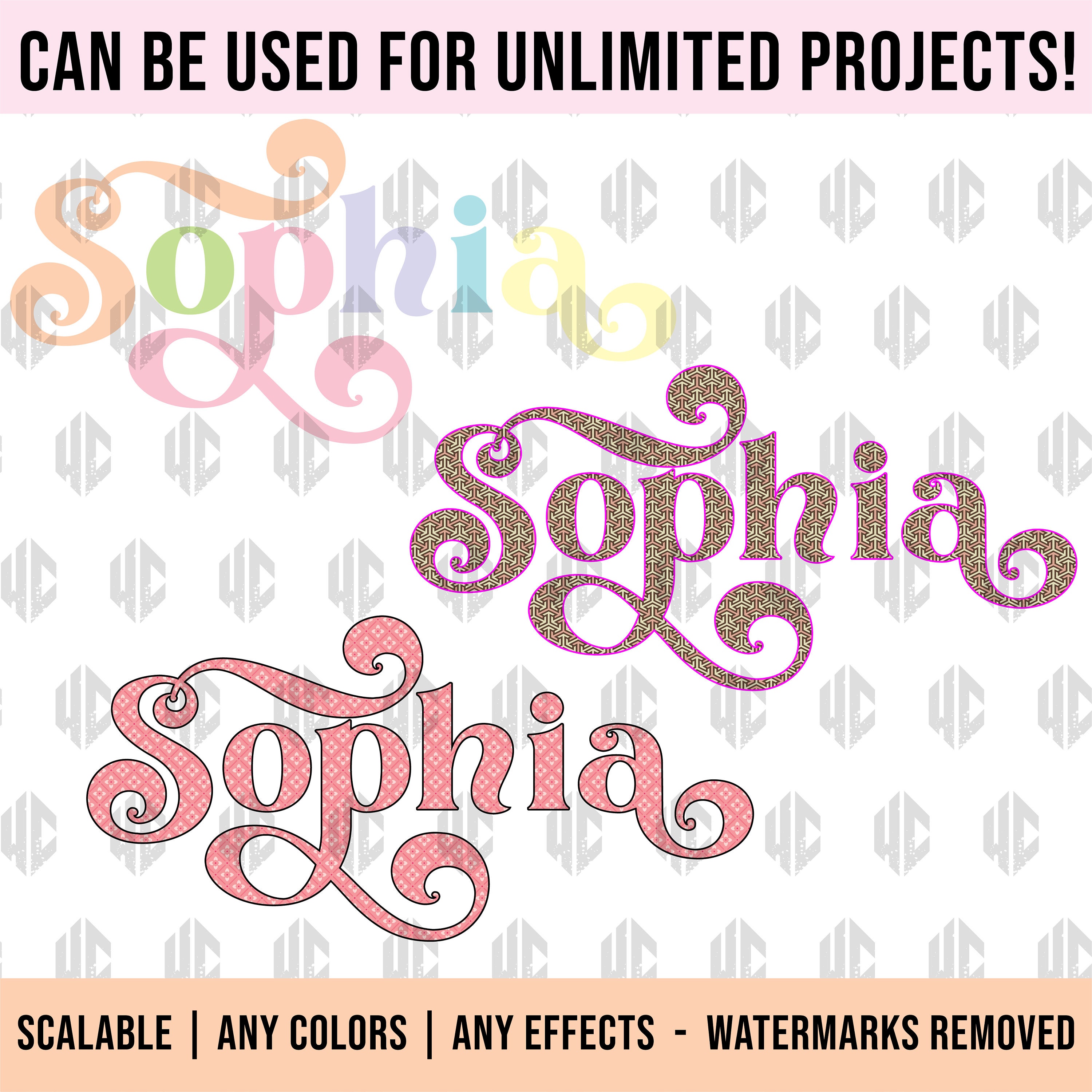 Sophia Girl Baby Infant Name SVG Dxf Vector Diy Image Cut File Vinyl ...