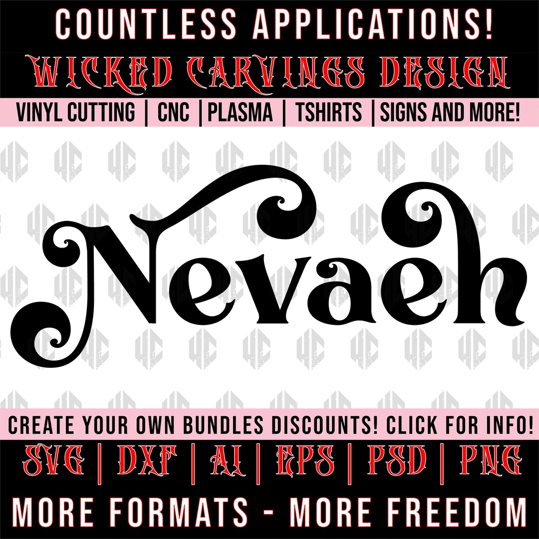Nevaeh Girl Baby Infant Name SVG Dxf Vector Diy Image Cut File - Etsy