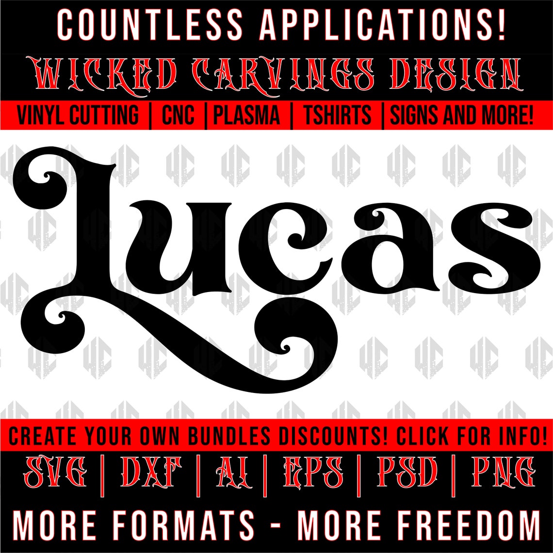 Lucas Boy Baby Infant Name SVG Dxf Vector Diy Image Cut File Vinyl ...