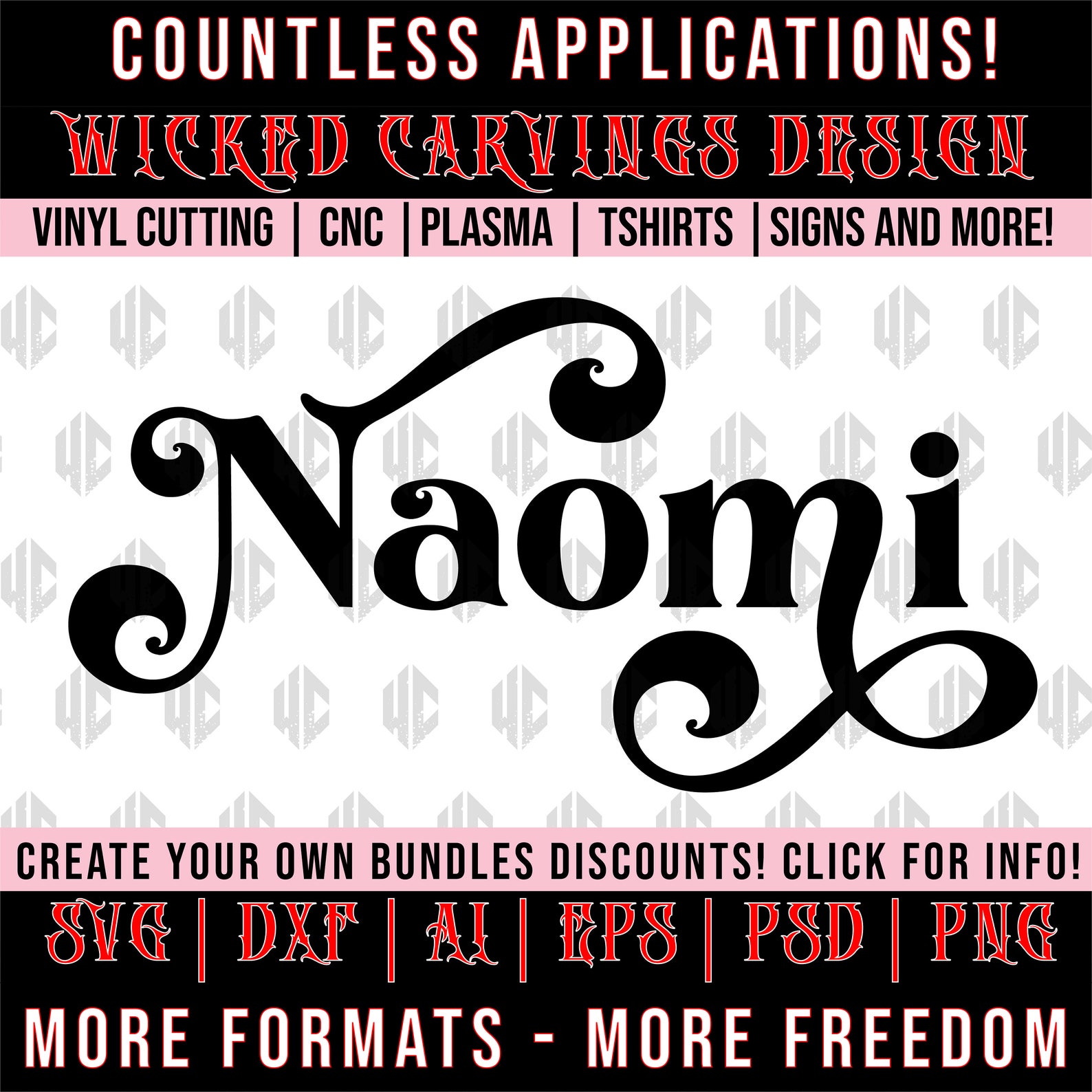 Naomi Girl Baby Infant Name SVG Dxf Vector Diy Image Cut File Vinyl ...