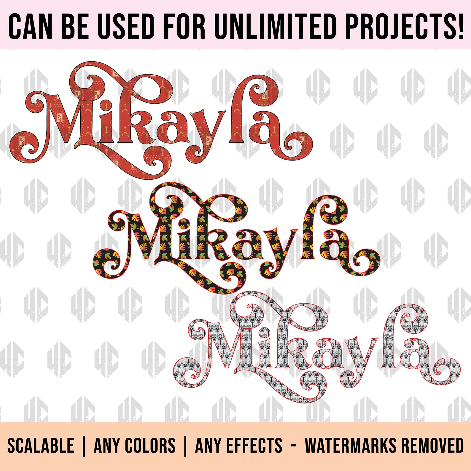 Mikayla Girl Baby Infant Name SVG Dxf Vector Diy Image Cut File Vinyl ...