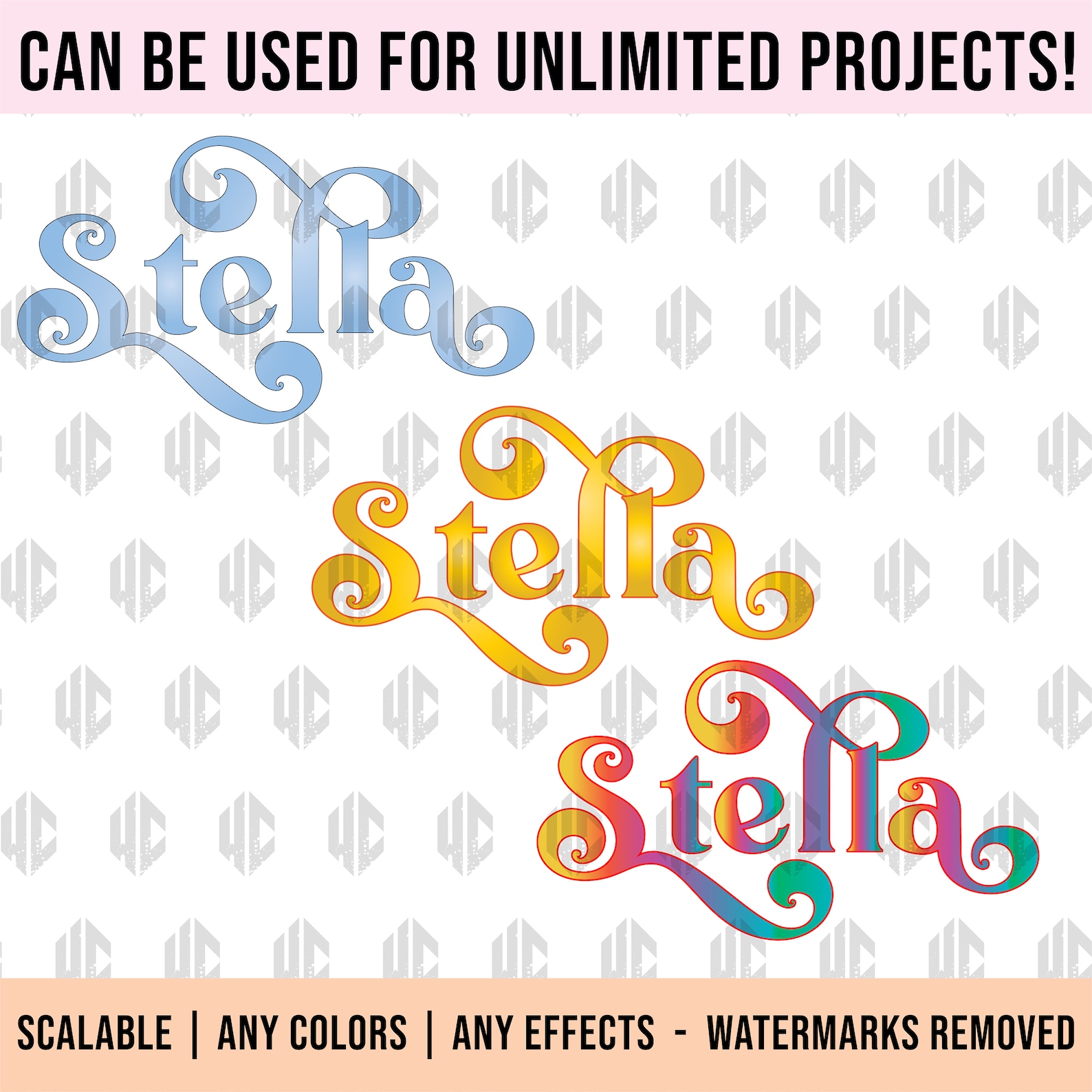Stella Girl bebé nombre infantil SVG dxf vector diy imagen corte ...