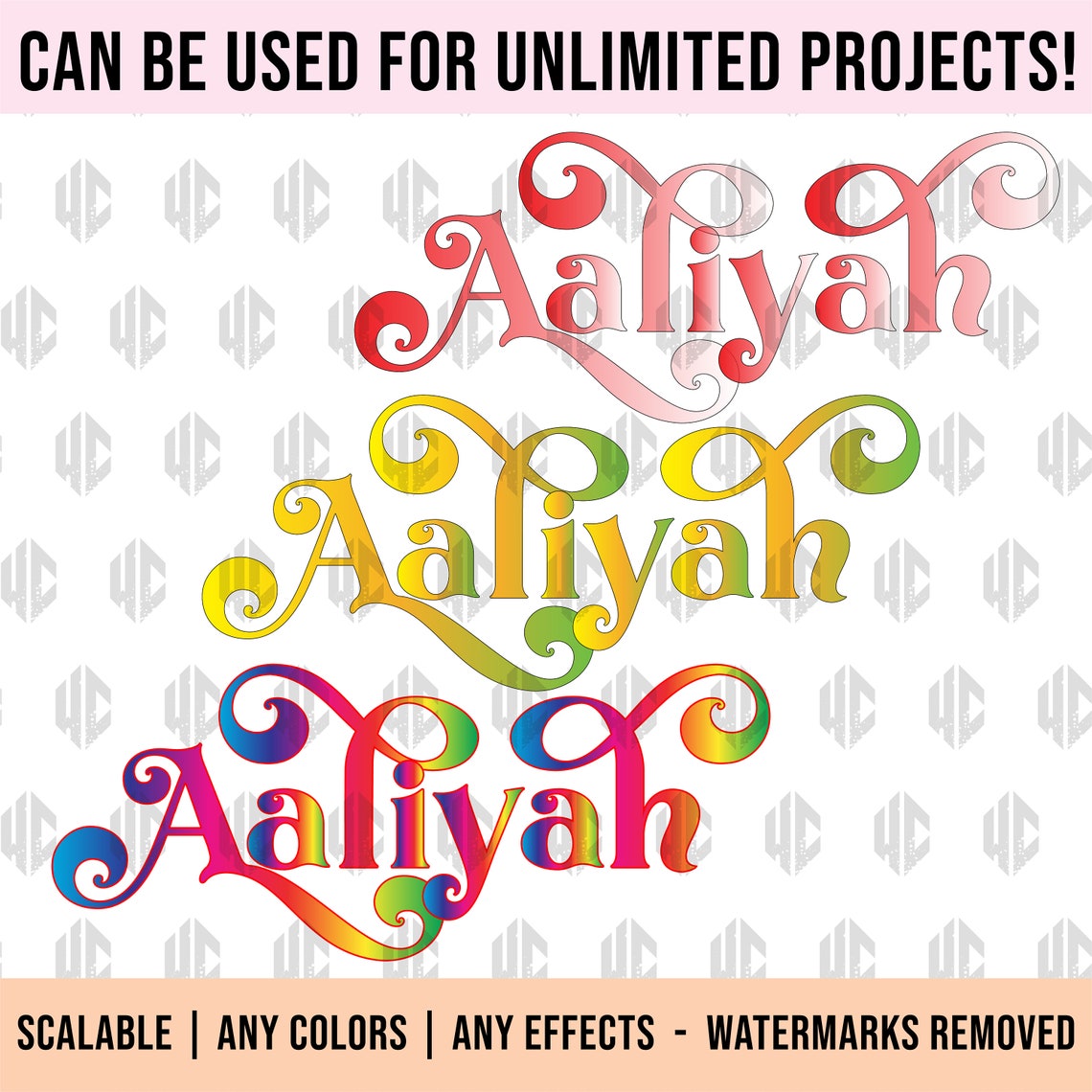 Aaliyah Girl Baby Infant Name SVG Dxf Vector Diy Image Cut File Vinyl ...