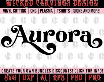Aurora Name Svg - Etsy