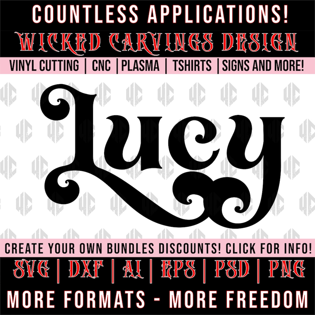 Lucy Girl Baby Infant Name SVG Dxf Vector Diy Image Cut File - Etsy