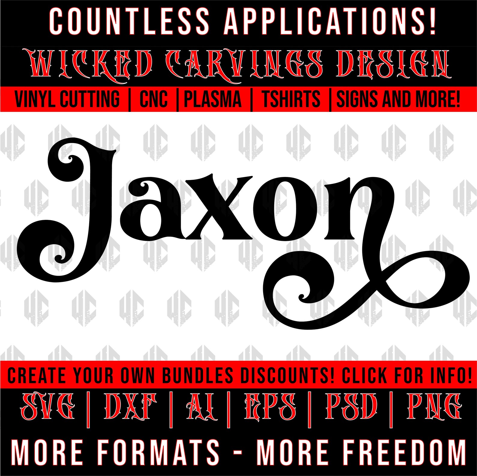 Jaxon Boy Baby Infant Name SVG Dxf Vector Diy Image Cut File Vinyl ...