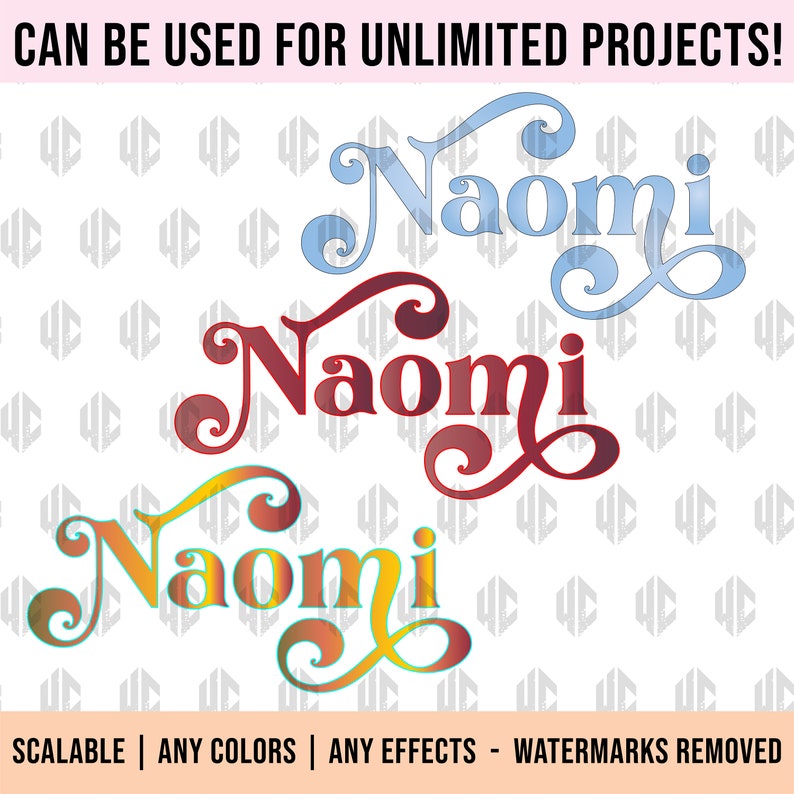 Naomi Girl Baby Infant Name SVG Dxf Vector Diy Image Cut File - Etsy