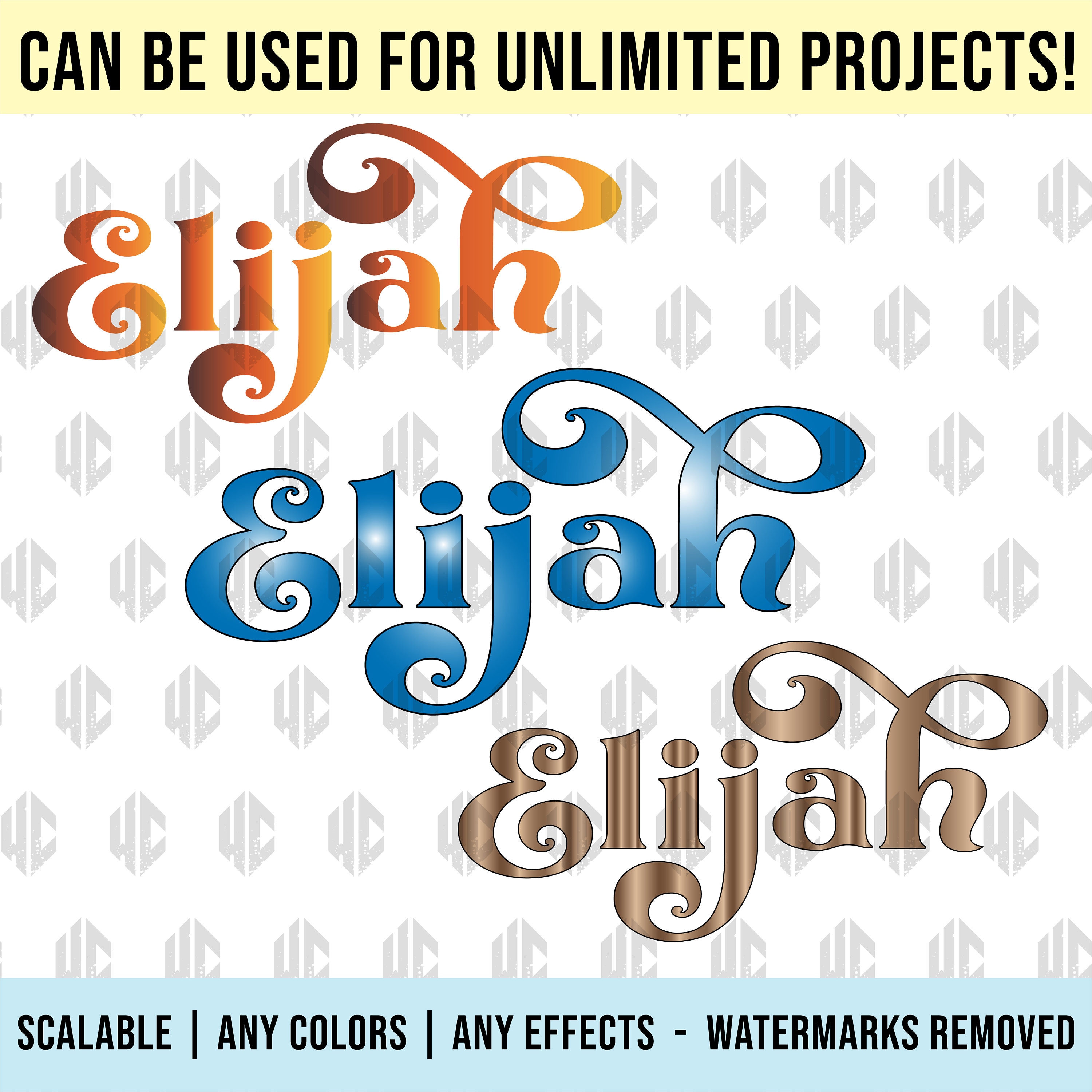 Elijah niño bebé nombre infantil SVG dxf vector diy imagen - Etsy España