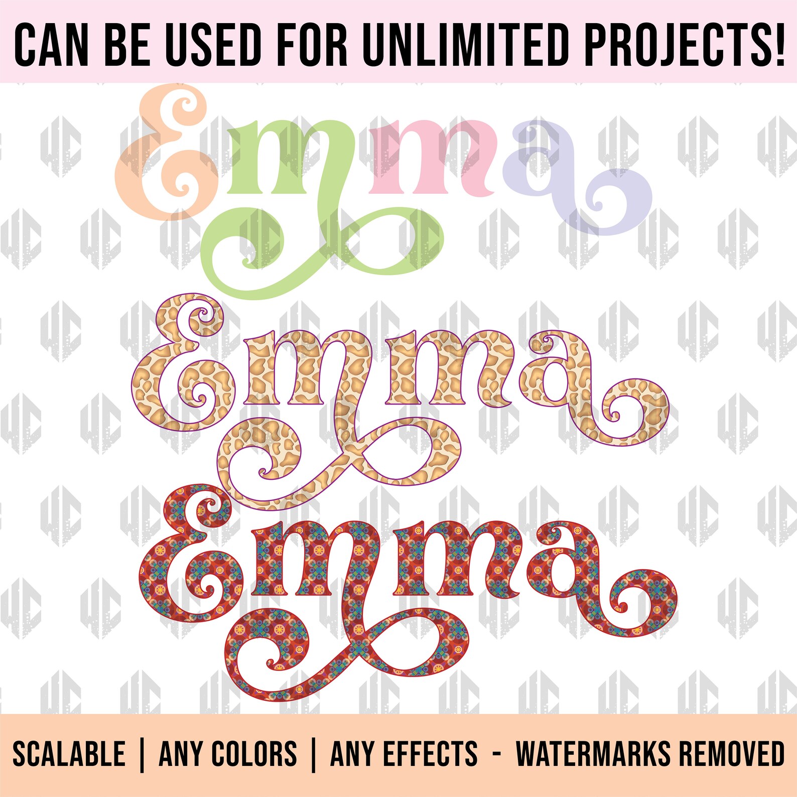 Emma Girl Baby Infant Name SVG Dxf Vector Diy Image Cut File Vinyl ...