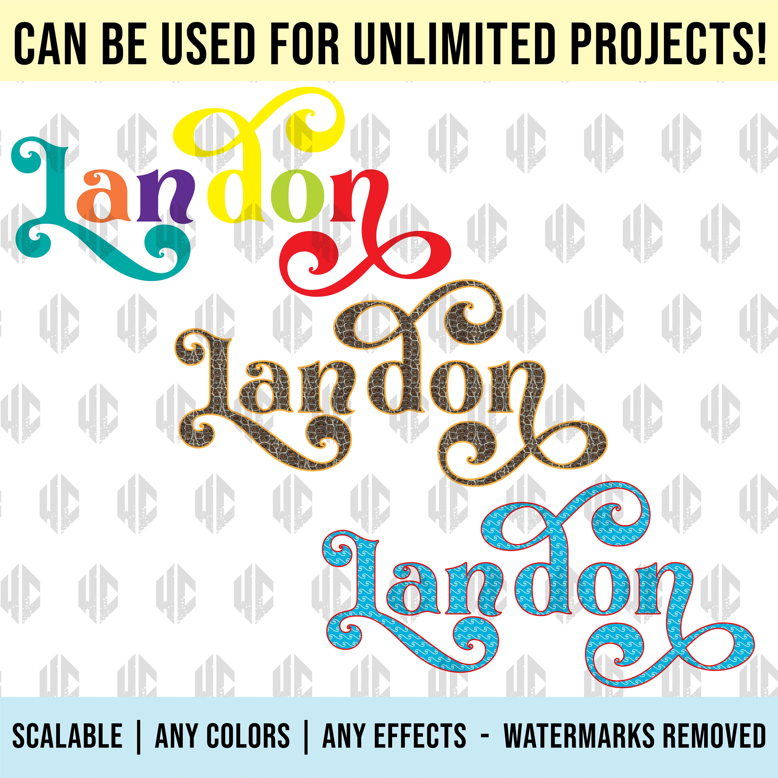 Landon Boy Baby Infant Name SVG Dxf Vector Diy Image Cut File Vinyl ...