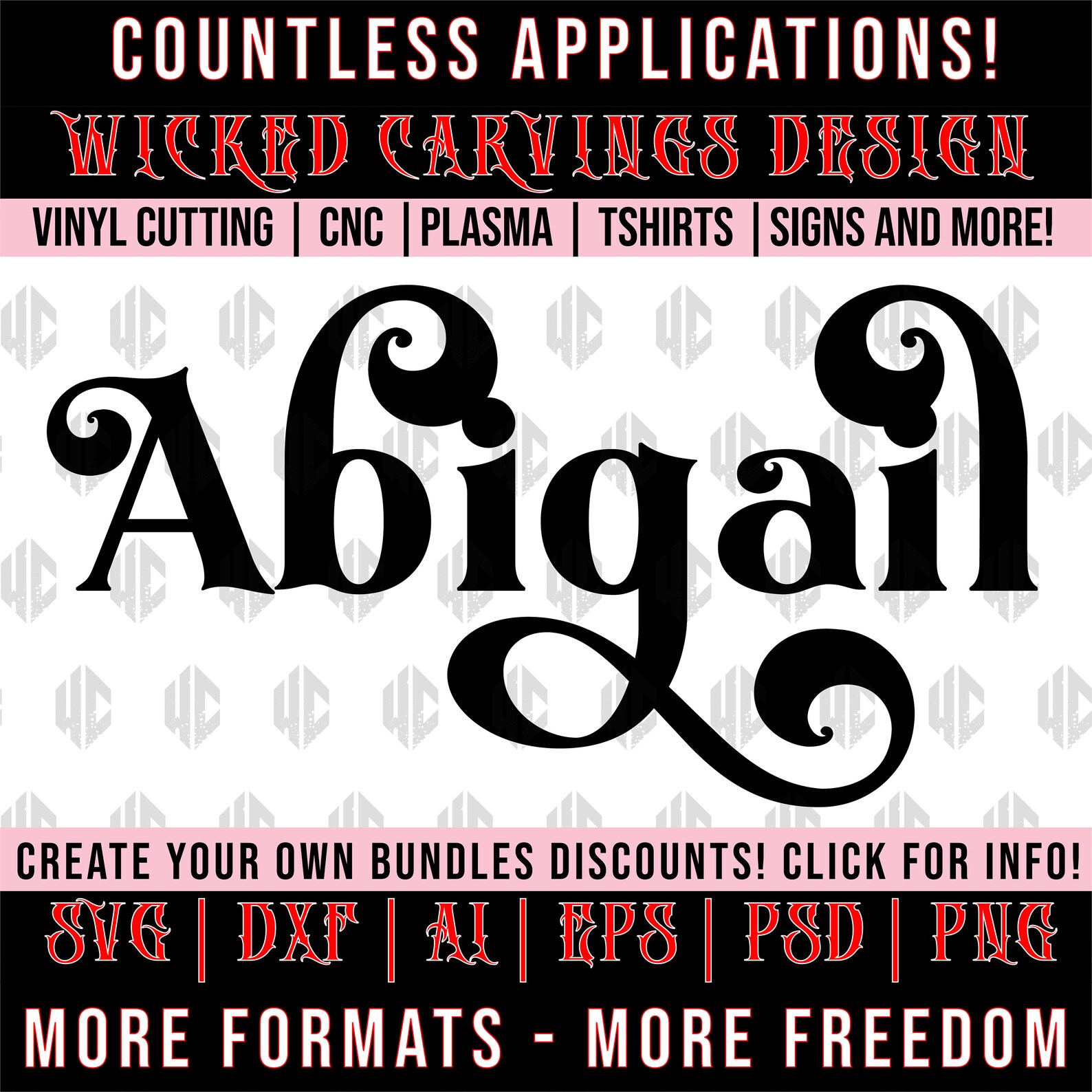 Abigail Girl Baby Infant Name SVG Dxf Vector Diy Image Cut File Vinyl ...