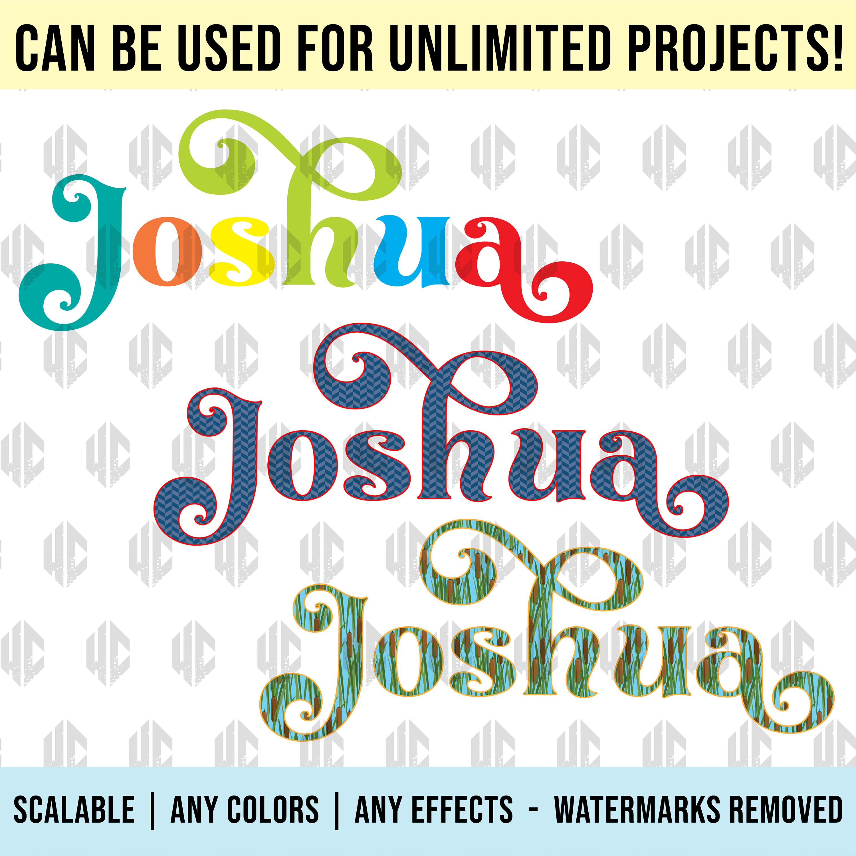 Joshua boy baby infant name SVG dxf vector diy image cut file vinyl ...