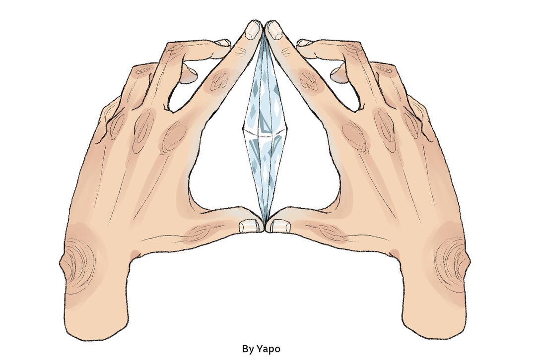 Diamond in Hands Printable Brilliant Svg Dimond Svg - Etsy