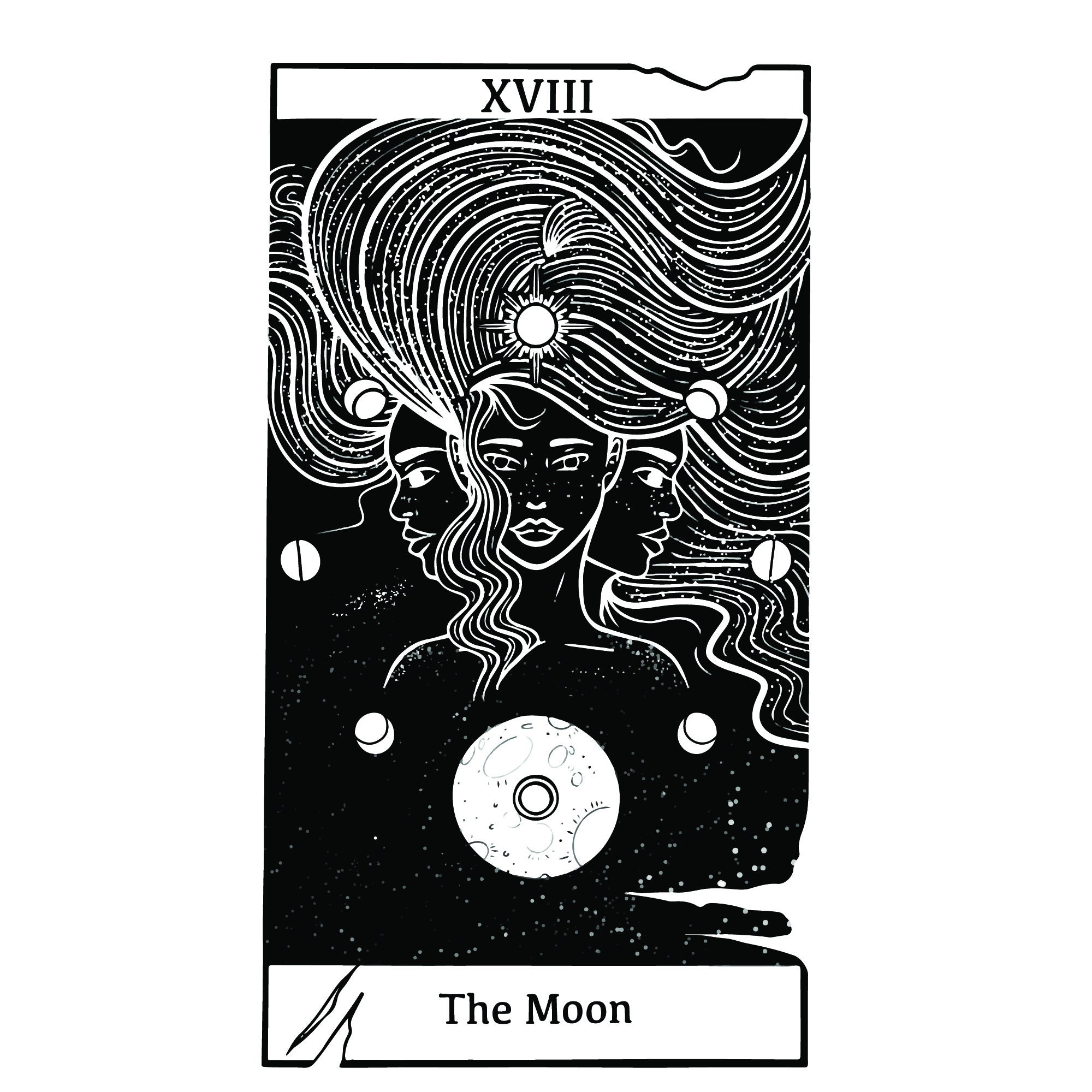 La Lune Tarot Card Print 11x17 Etsy France la-lune-tarot-card-print-11x17-etsy-france