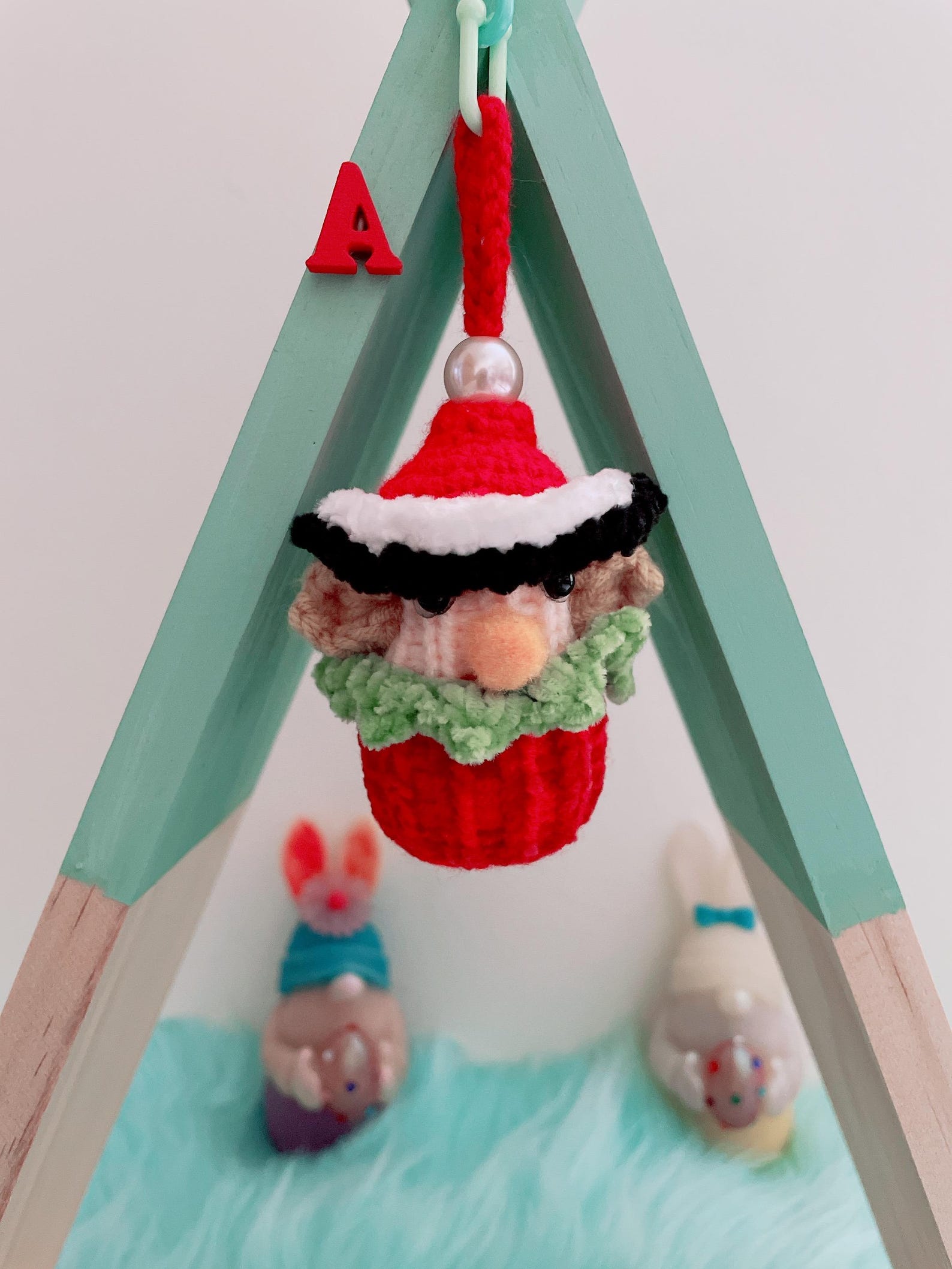 Loom Knit Elf Tag, Crochet Elf Keyring, Elf Keychain, Pouch Elf, Tote Bag Tag. 4 Designs for ...